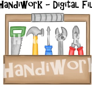 Watercolor Tool Box With Tools Png Design Boy Tool Box - Etsy
