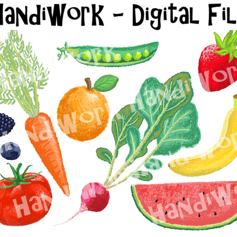 Produce Clip Art - Etsy