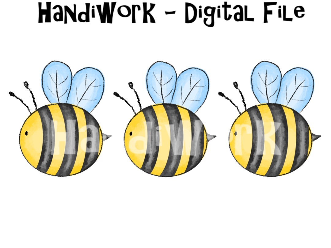 Watercolor Bumble Bee Trio Design Png, Cute Bumble Bee Trio Sublimation ...