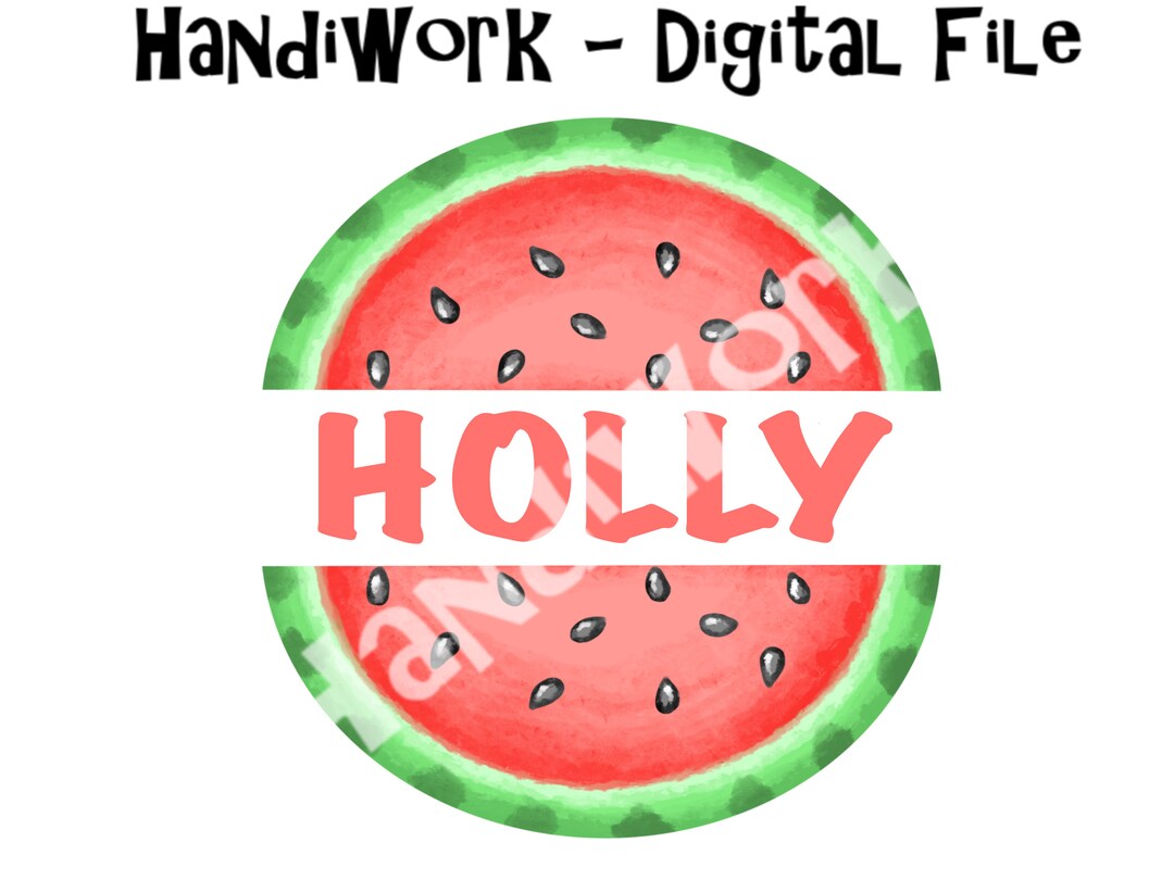 Split Watermelon Name Png Design, Watermelon Add Name Sublimation ...