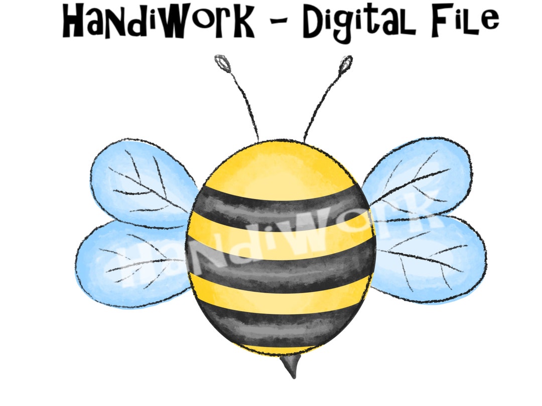 Watercolor Bumble Bee Png Design, Cute Bumble Bee Sublimation Design ...