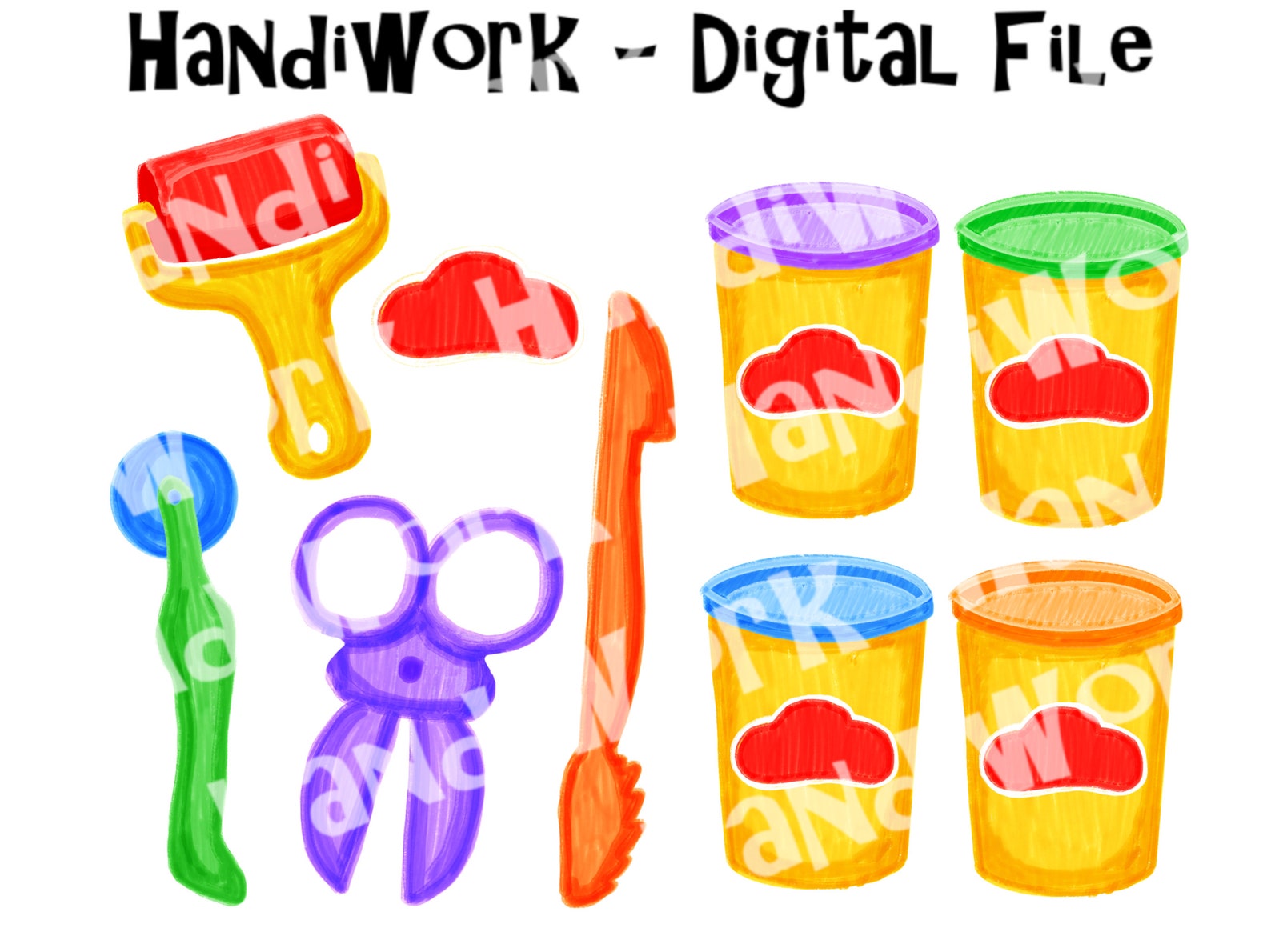 Kids Fun Dough Png Digital Designs, Play Dough Png Sublimation Art ...