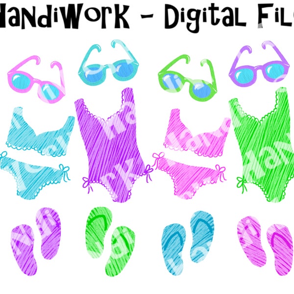 Swimsuit Clip Art - Etsy