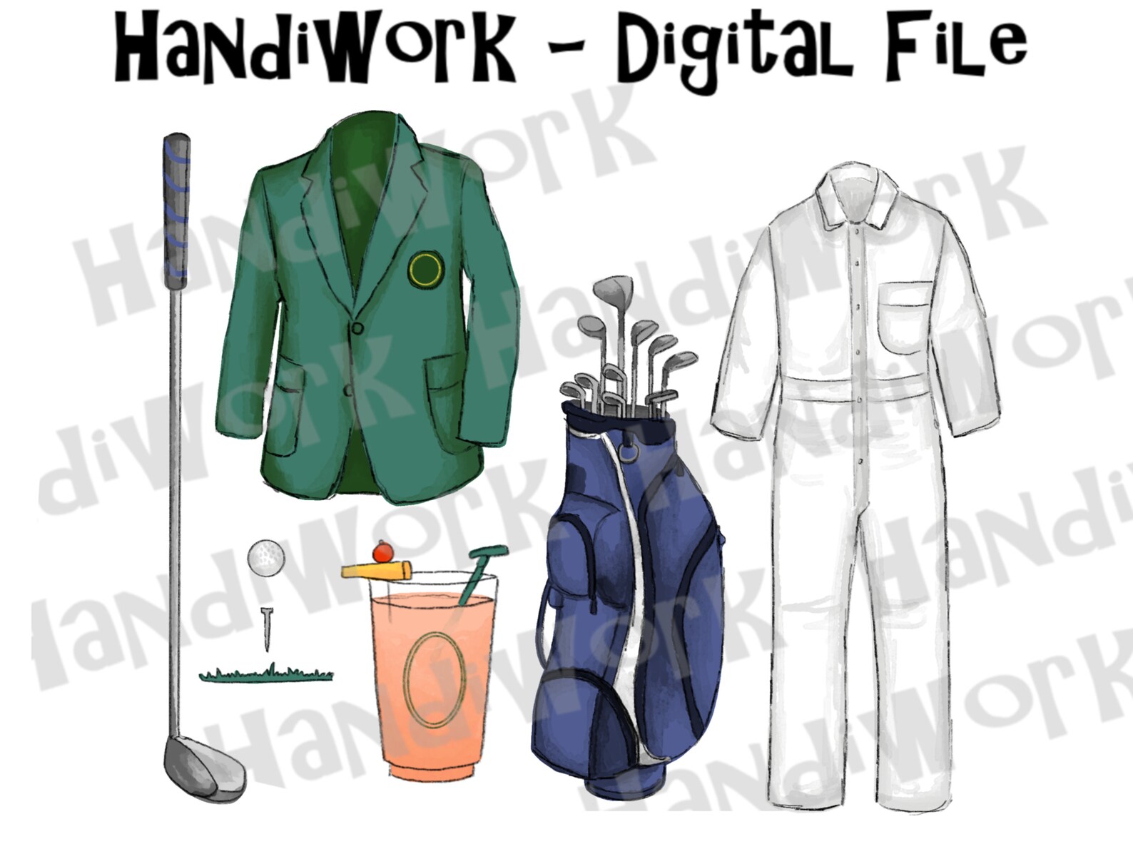 Golf Green Jacket Clip Art, Augusta Georgia Golf Clip Art, Green Jacket ...