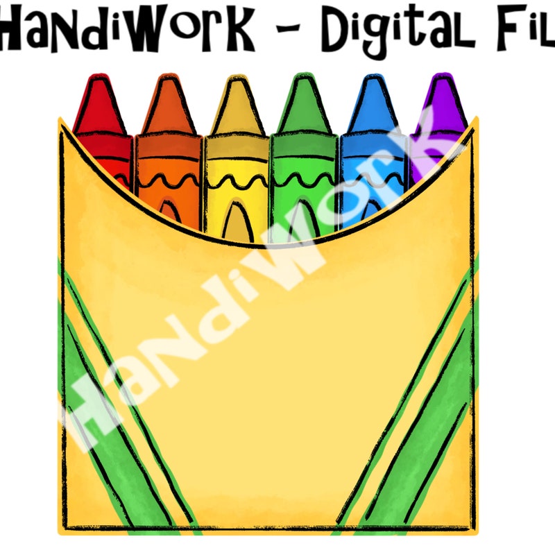 Crayon Box Clipart - Etsy