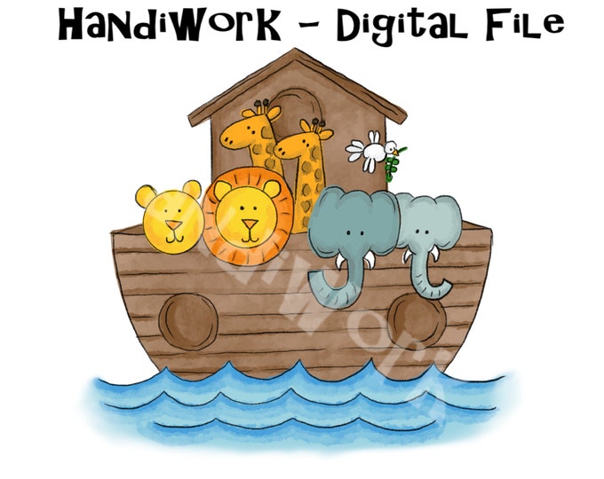Noah's Ark Clipart: Sublimation PNG Design (digital Download) - Etsy Canada