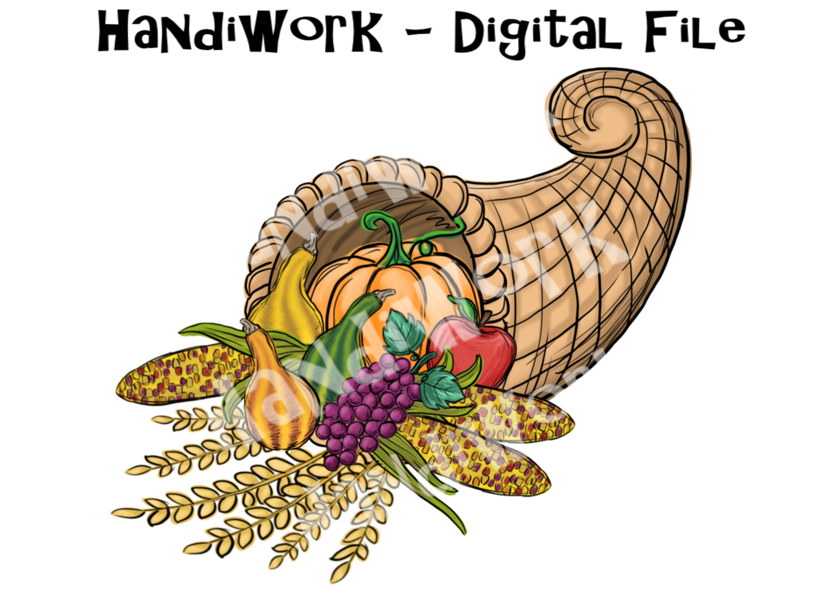 Cornucopia Thanksgiving PNG File, Cute Cornucopia Png Design ...