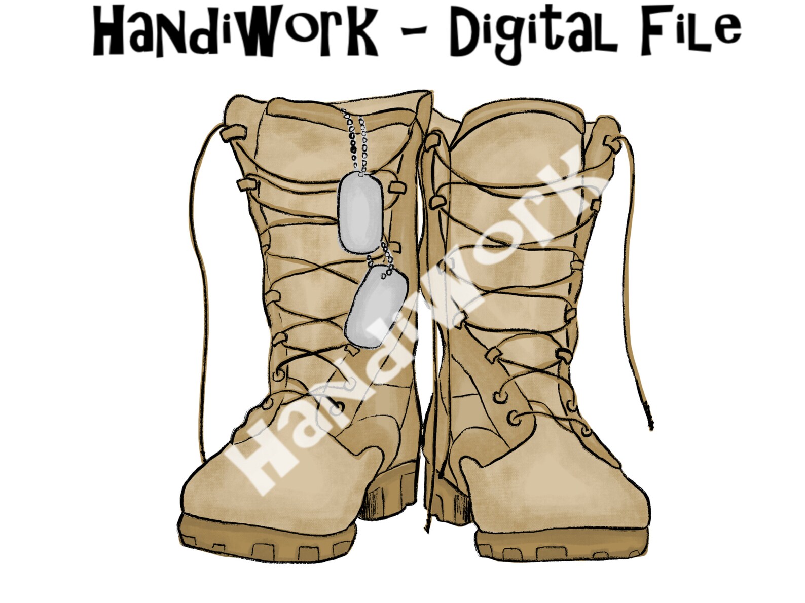 Military Boots With American Flag Png Design Painted Military - Etsy