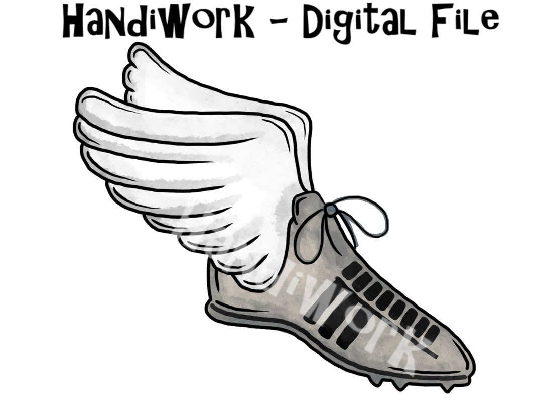 Track Shoe With Wings Png Design, Watercolor Track Shoe Design, Track ...