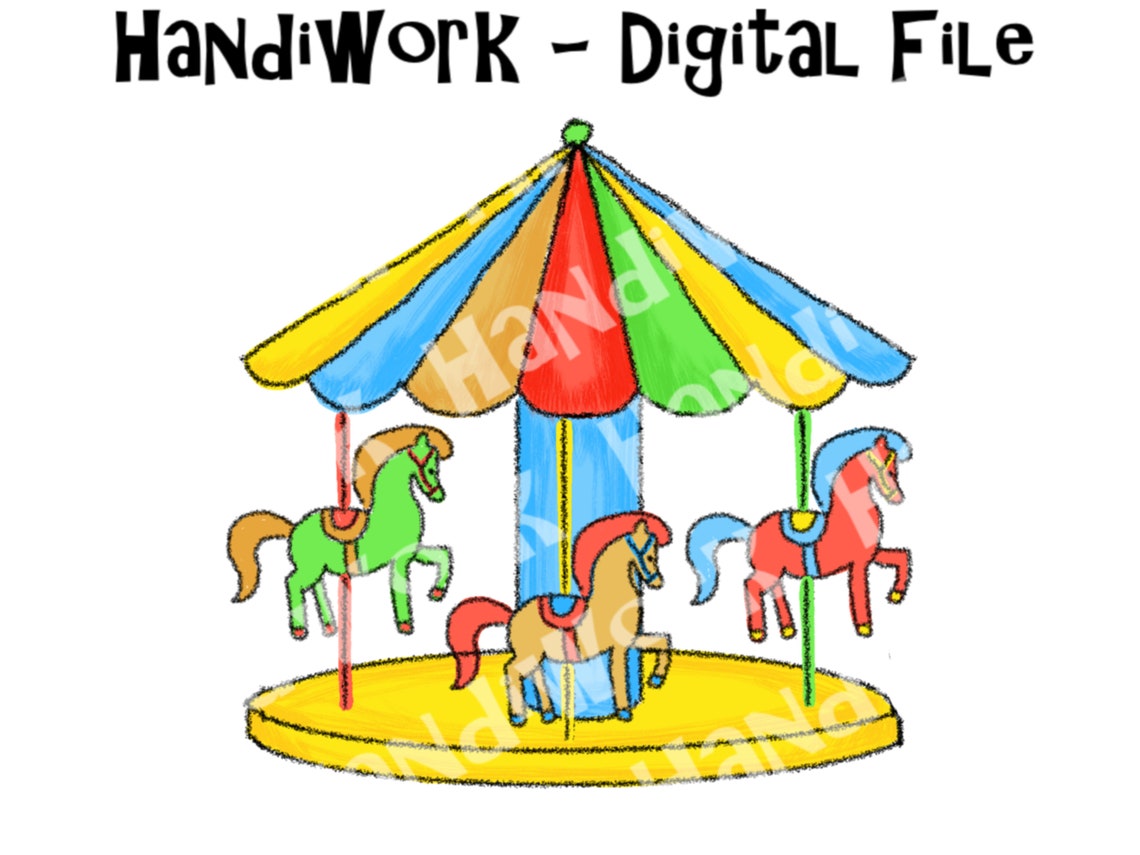 Painted Carousel Png Design Carousel Sublimation Design - Etsy