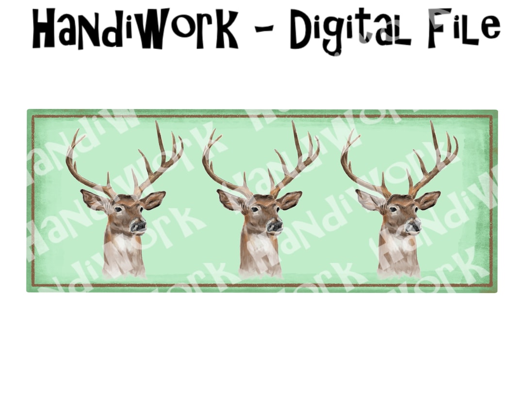Realistic Deer Trio Design Png, Watercolor Deer Buck Trio Digital Design, Hunting Boys Shirt ...