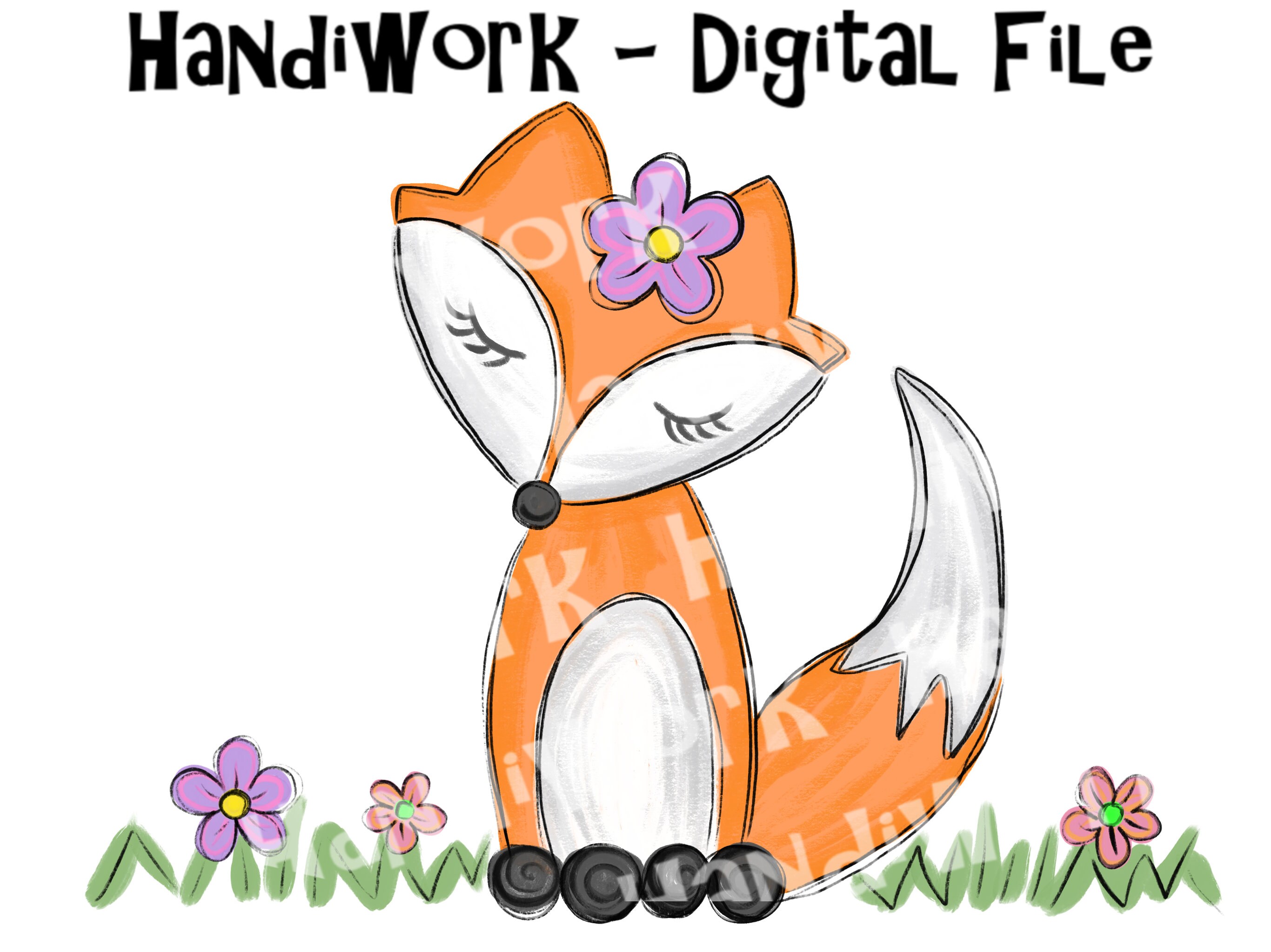 Sweet Girl Fox Png Design, Orange Fox Girl Design, Girly Woodland ...
