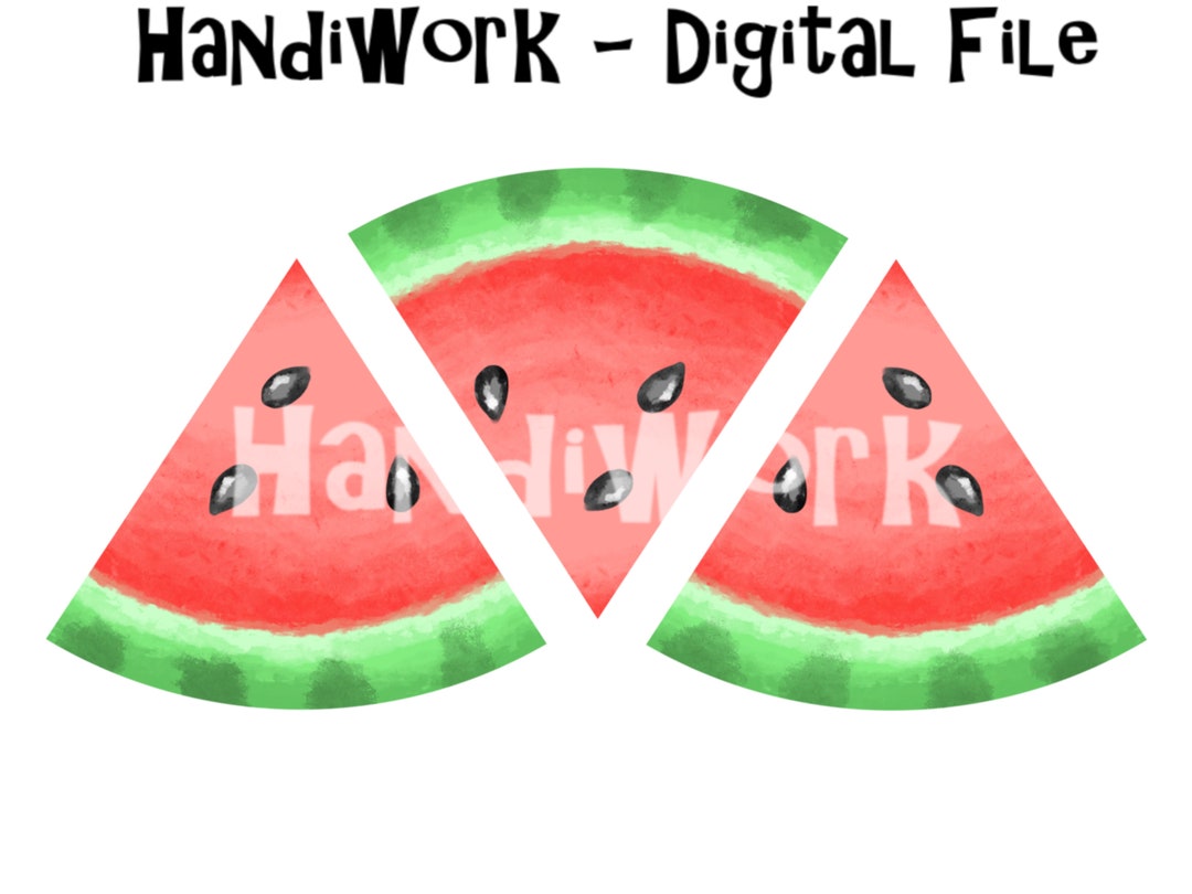 Watermelon Trio Triangles Png Design, Watercolor Watermelon Trio Design ...