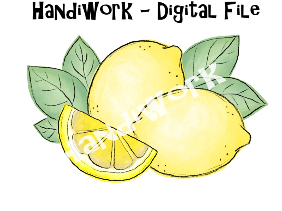 Watercolor Lemon Bunch Png Design, Pretty Lemon Watercolor Sublimation ...