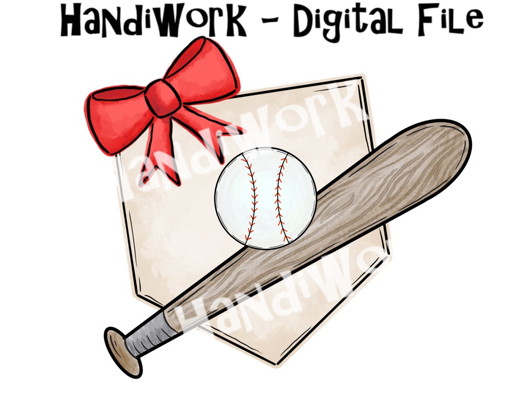 Girly Baseball With Bat PNG File, Watercolor Girl Baseball Design, Girl ...