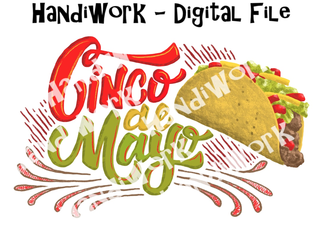Cute Cinco De Mayo Taco Png Design, Cinco De Mayo Taco Sublimation ...
