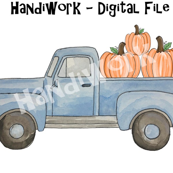 Truck With Pumpkins - Etsy