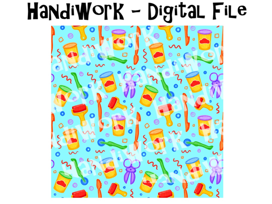 Kids Fun Dough Png Seamless Design, Play Dough Seamless Png Art, Crazy ...