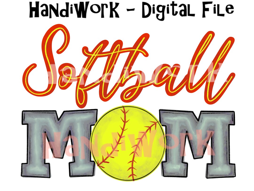 Softball Mom Png Design, Softball Mom Sublimation, Watercolor Softball ...