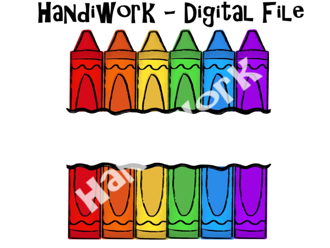 Split Crayon Sublimation Png, Watercolor Crayon Sublimation ...