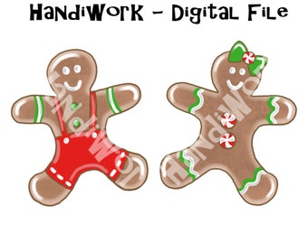 Ginger Bread Digital Stamp Collection Cute Christmas Stamps - Etsy