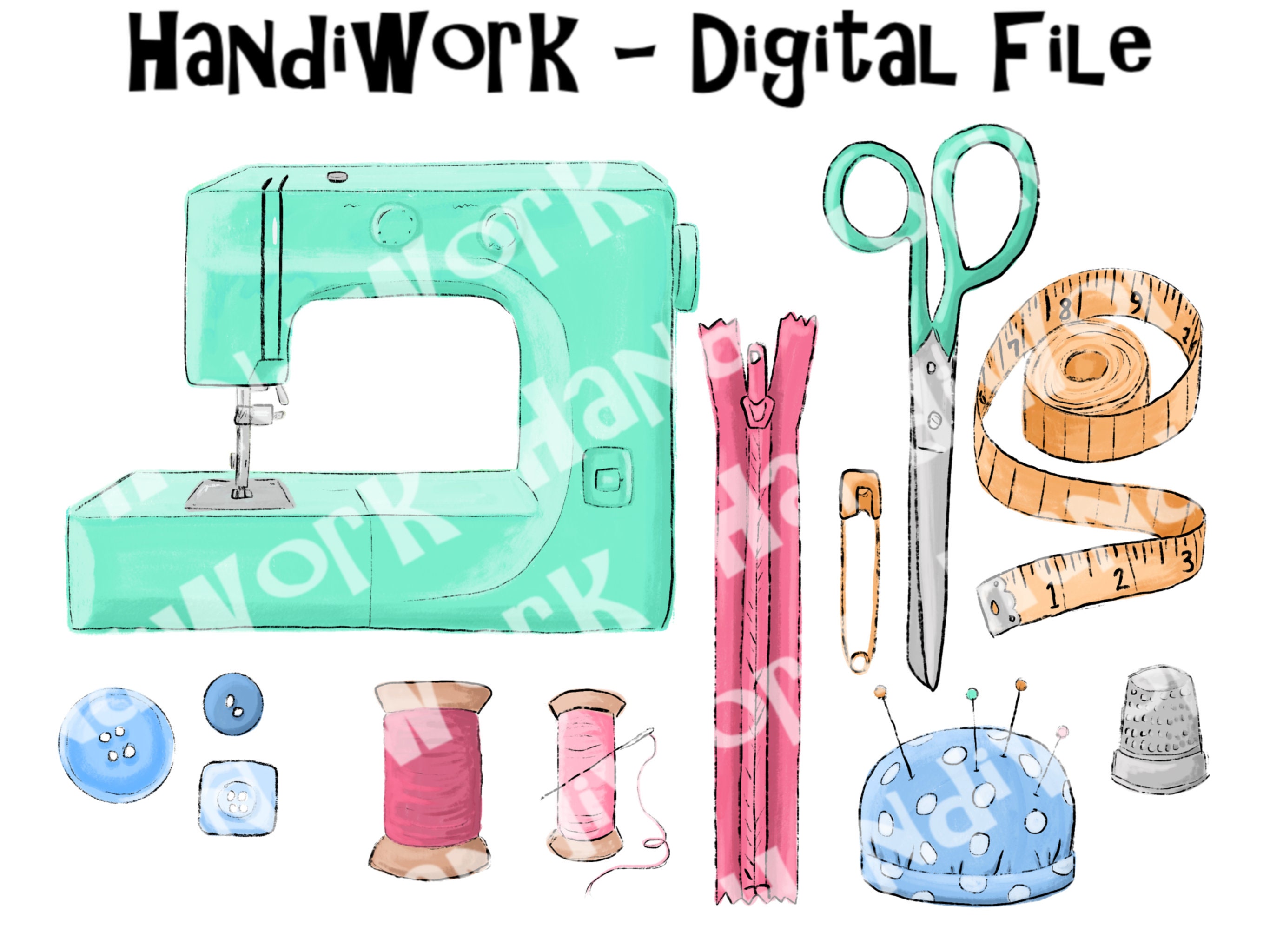 Cute Sewing Machine Clip Art