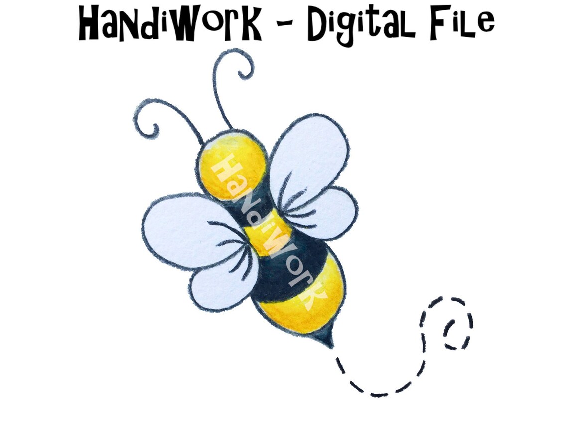 Bumble Bee PNG File, Watercolor Bumble Bee, Bee Sublimation Design ...
