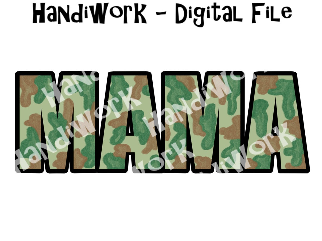 Camo Mama Png Design, Mama Camo Word Sublimation Png, Boy Mama Camo ...