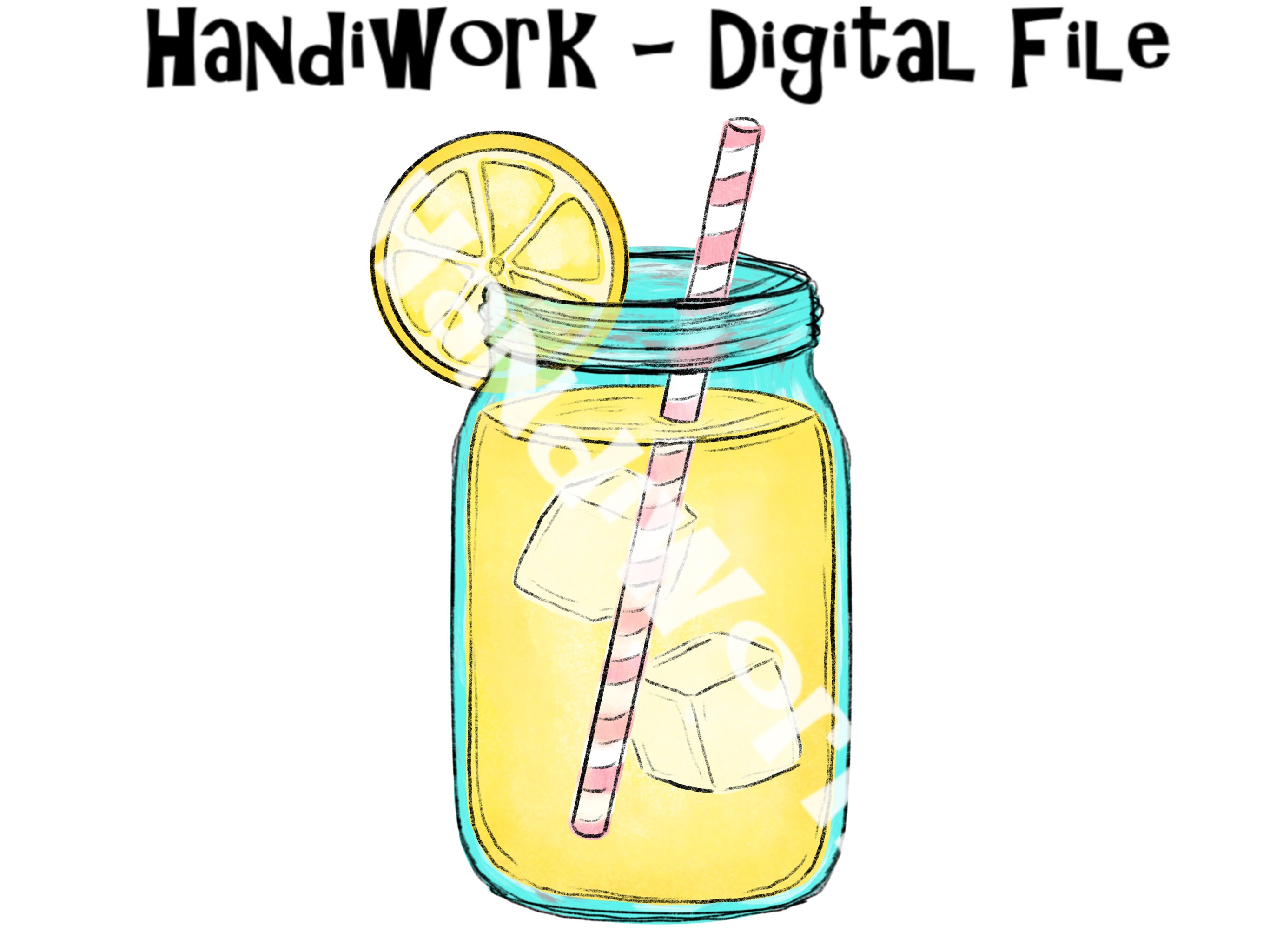 Mason Jar Drink Clip Art
