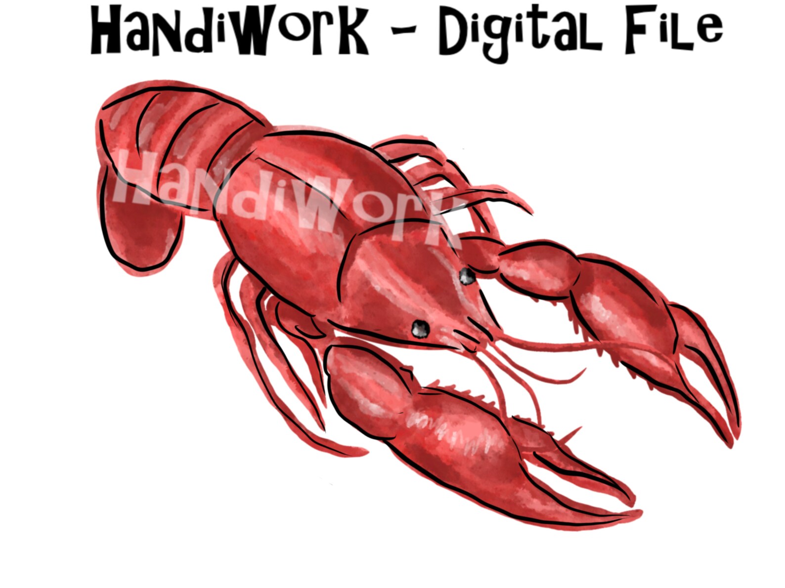 Crawfish PNG File, Crawfish Design, Watercolor Crawfish, Crawfish ...