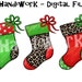 Christmas Cheetah Stockings PNG File, Girly Christmas Stockings ...