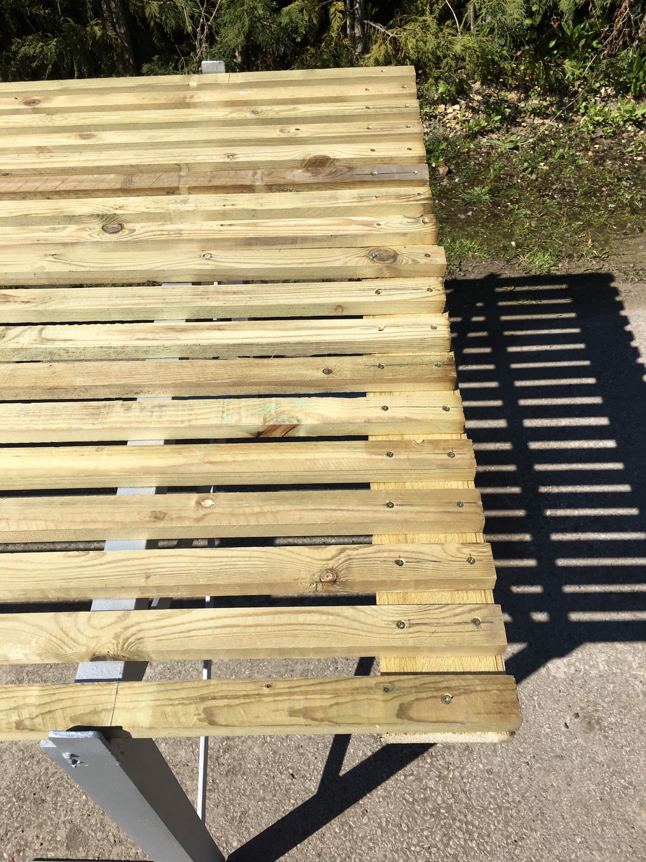 Long Trestle Table, Slatted Produce Bench, Courtyard Table, Wedding ...