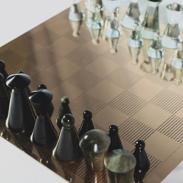 Obsidian Chess Set - Etsy