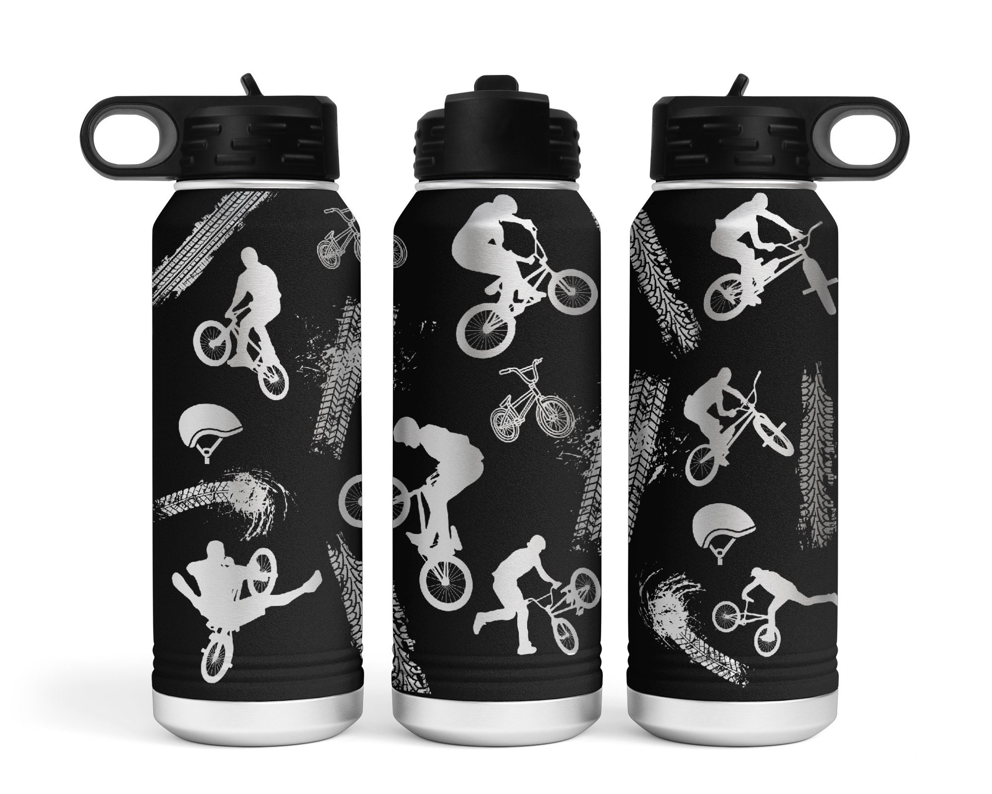 BMX Biker Biking Bike | 40oz Tumbler Wrap | Water Bottle Wrap | 40oz ...