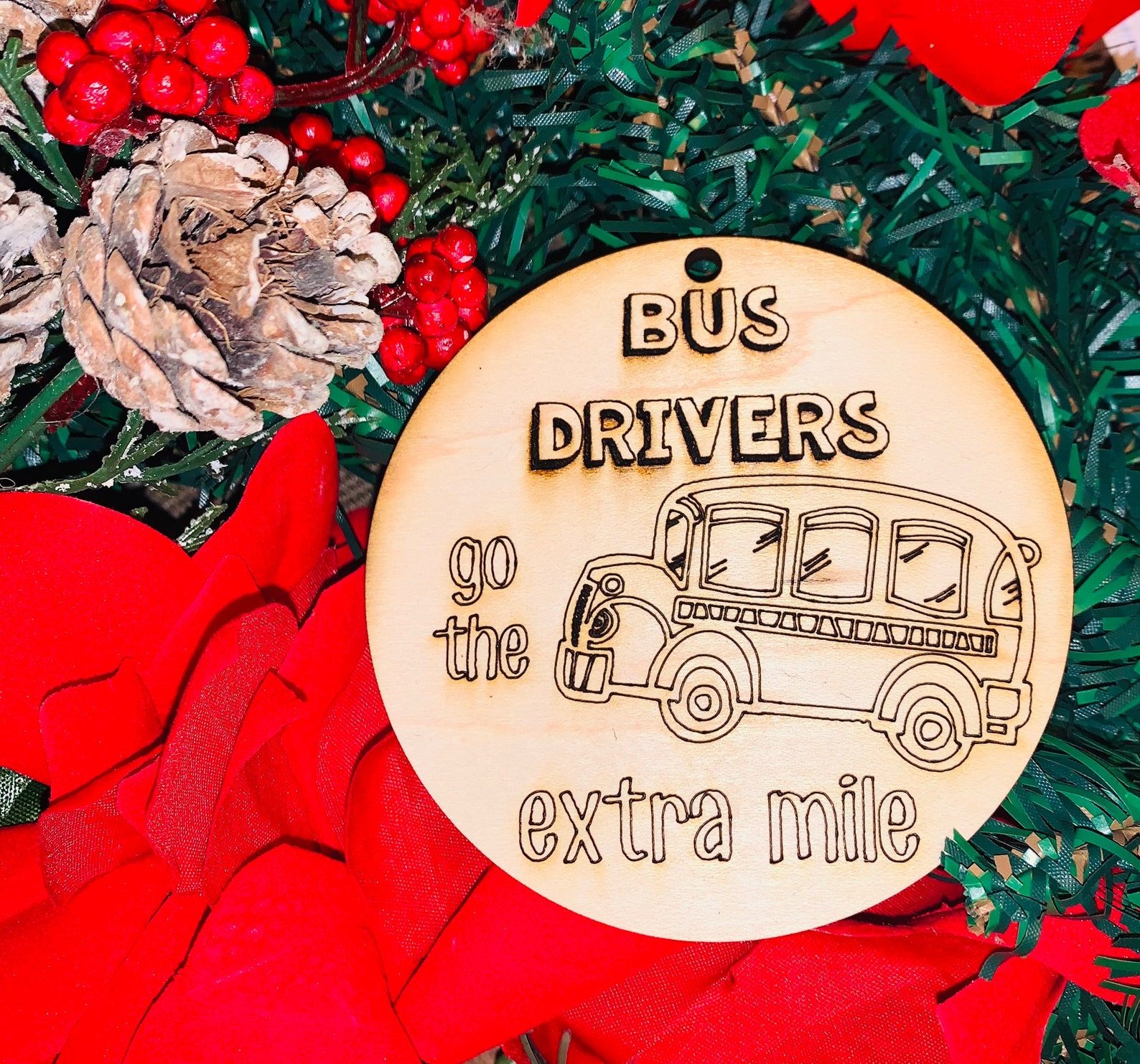 Bus Driver Bus Monitors Go the Extra Mile Ornament SVG Glowforge Laser ...