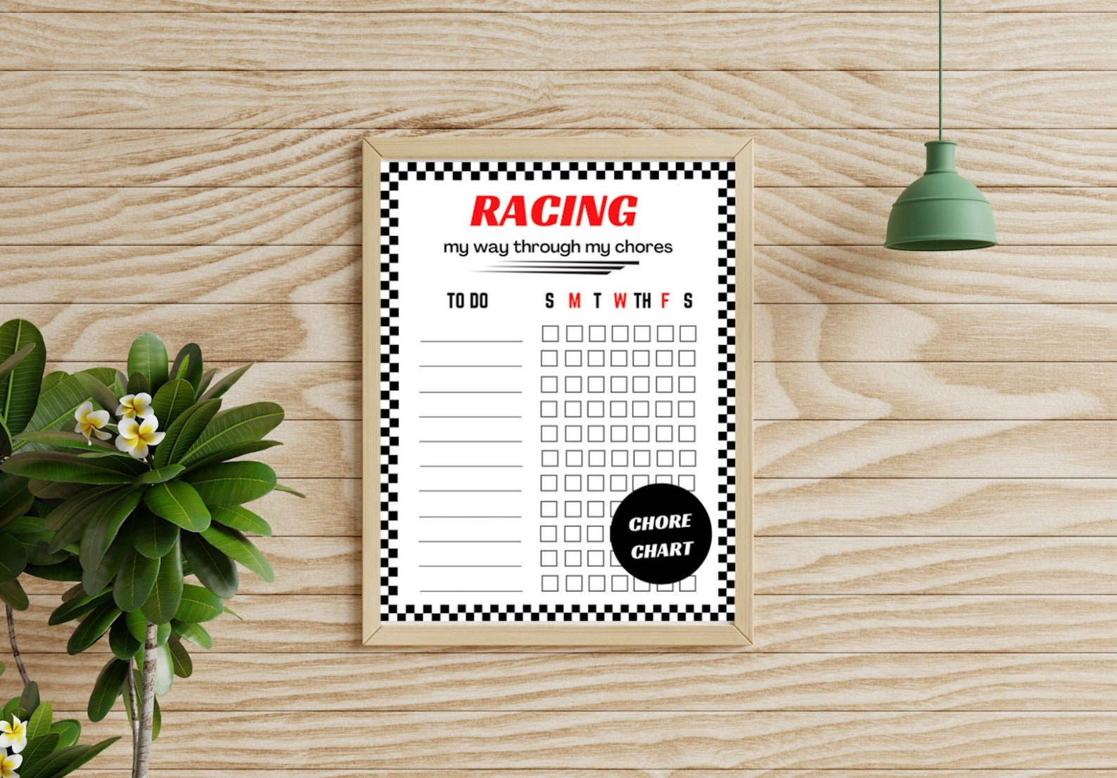 Racing Themed Chore Chart for Kids Printable Download, Digital Download ...