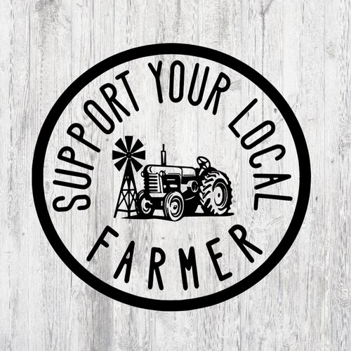 Support Your Local Farmer Decal Tractor Sticker Agricultural - Etsy