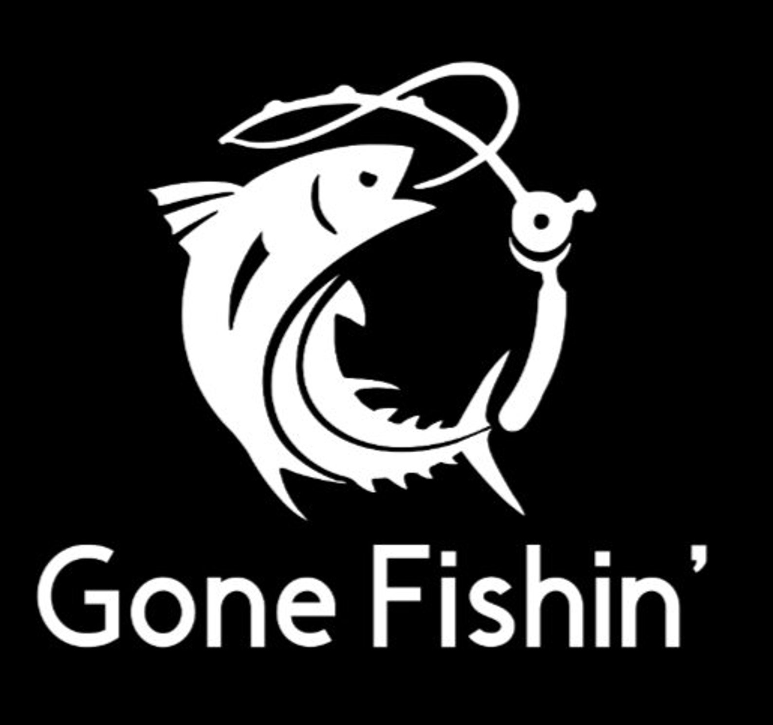 Gone Fishin' Car Decal, Bumper Sticker, Indoor, Outdoor, Fish, for Your ...