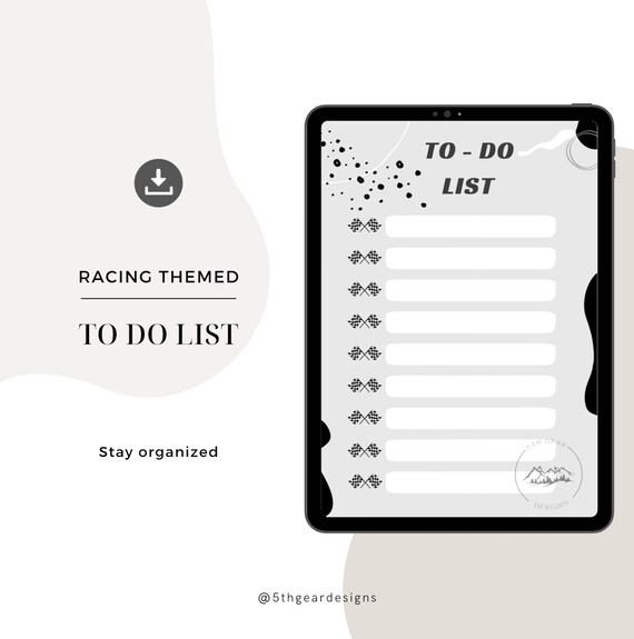 Racing Themed to Do List Printable Download Motocross | Etsy