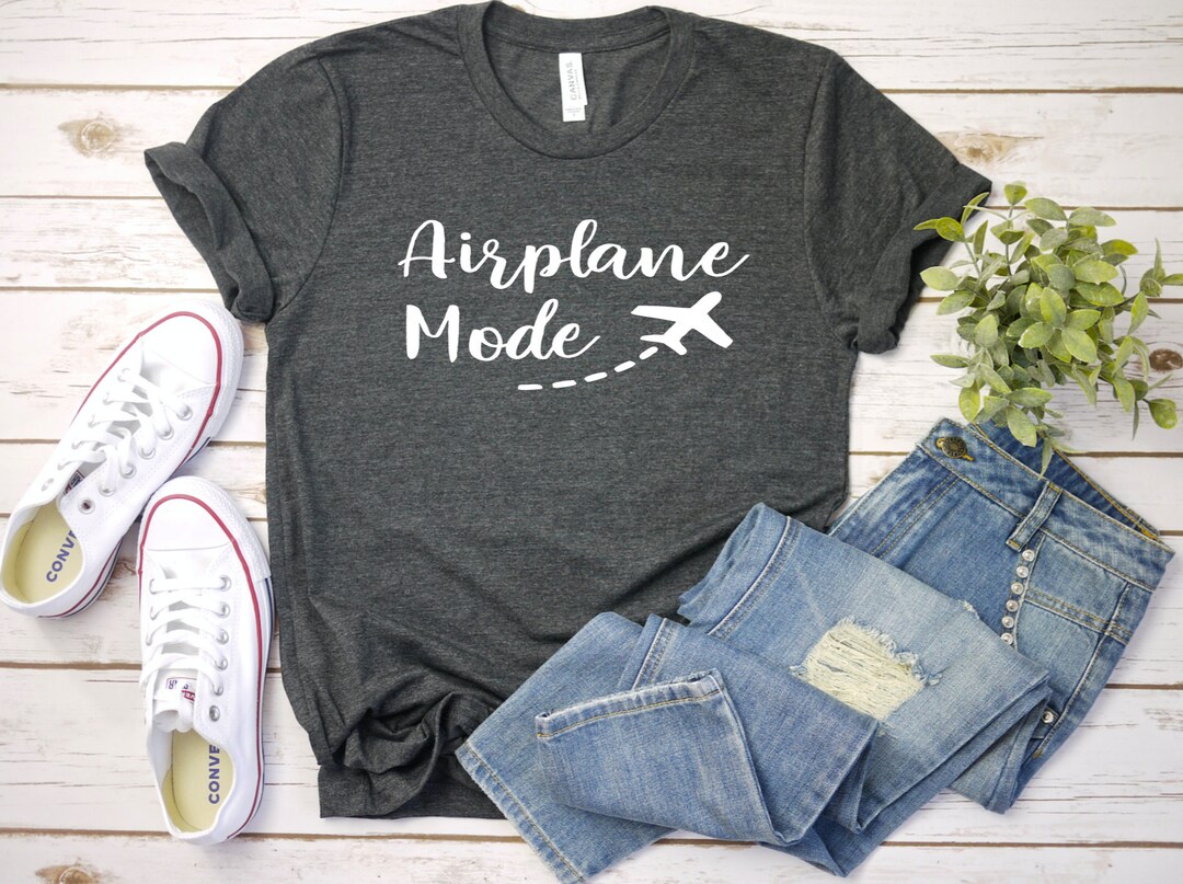 Airplane Mode Graphic Tee, Unisex T-shirt, Short Sleeve, Travel ...