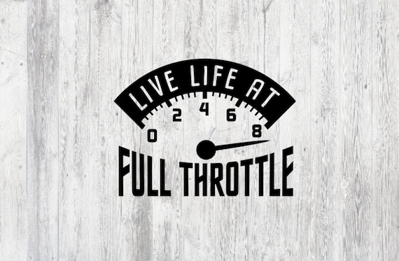 Live Life at Full Throttle Decal Bumper Sticker Indoor | Etsy