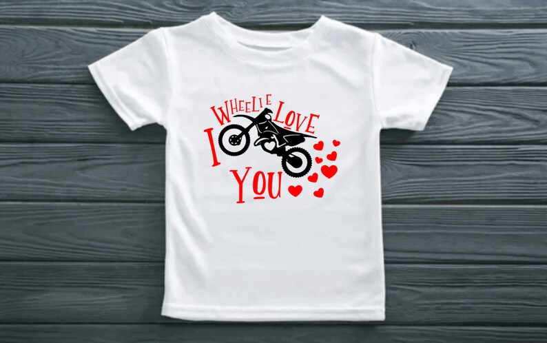 I Wheelie Love You Valentine's Day Youth/toddler Graphic - Etsy