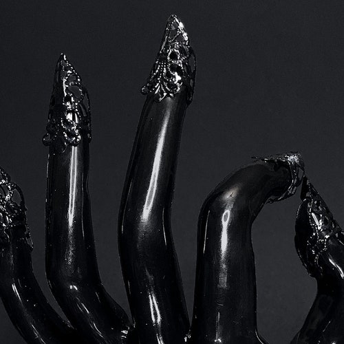 Nail Finger Claws obsidian Claw Rings Bridesmaid - Etsy