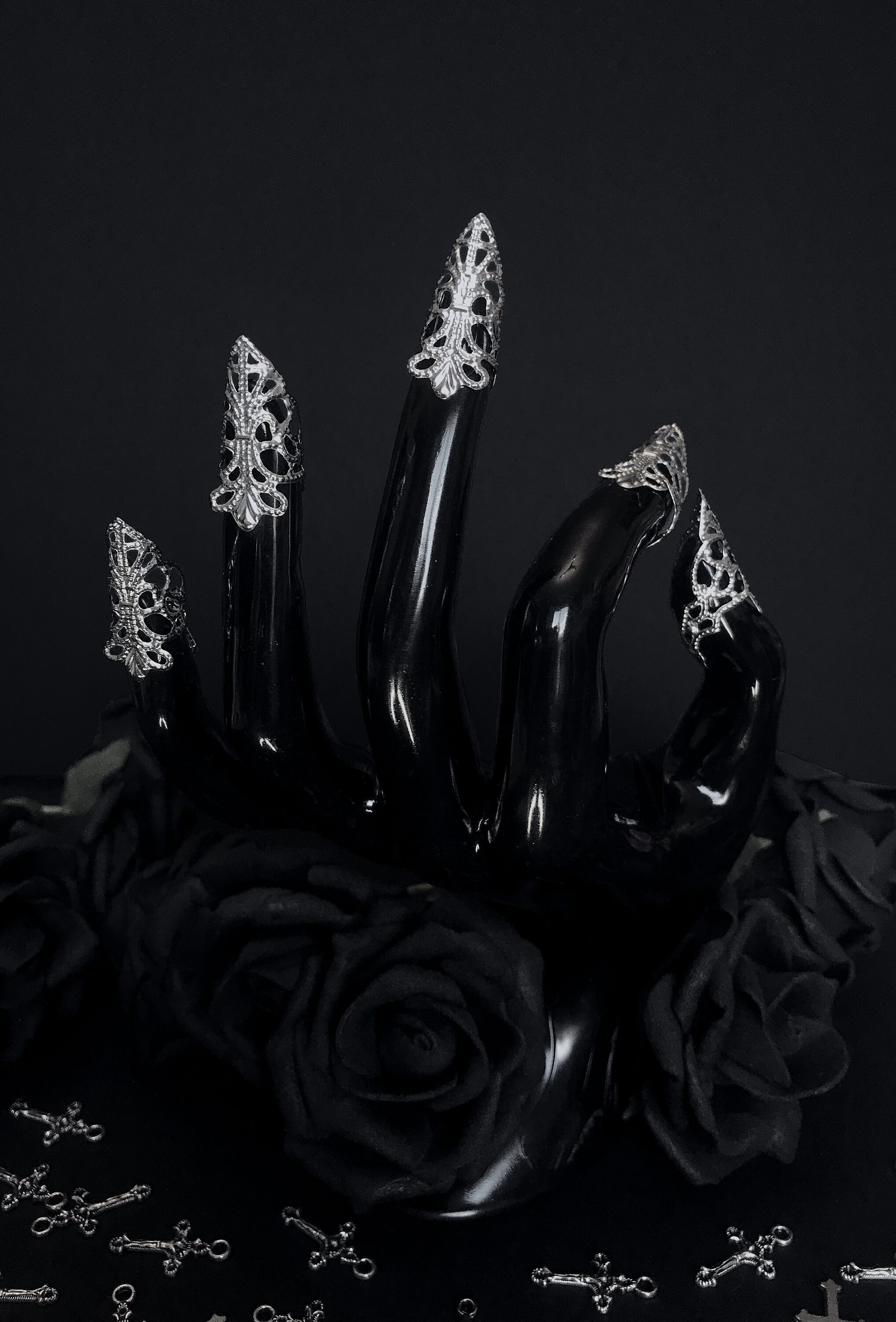 Small Adjustable Silver Finger Claws Claw Rings Nail Claws | Etsy