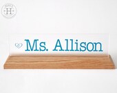 Solid Hardwood Office Plaque Office Desk Name Plate Job Title - Etsy