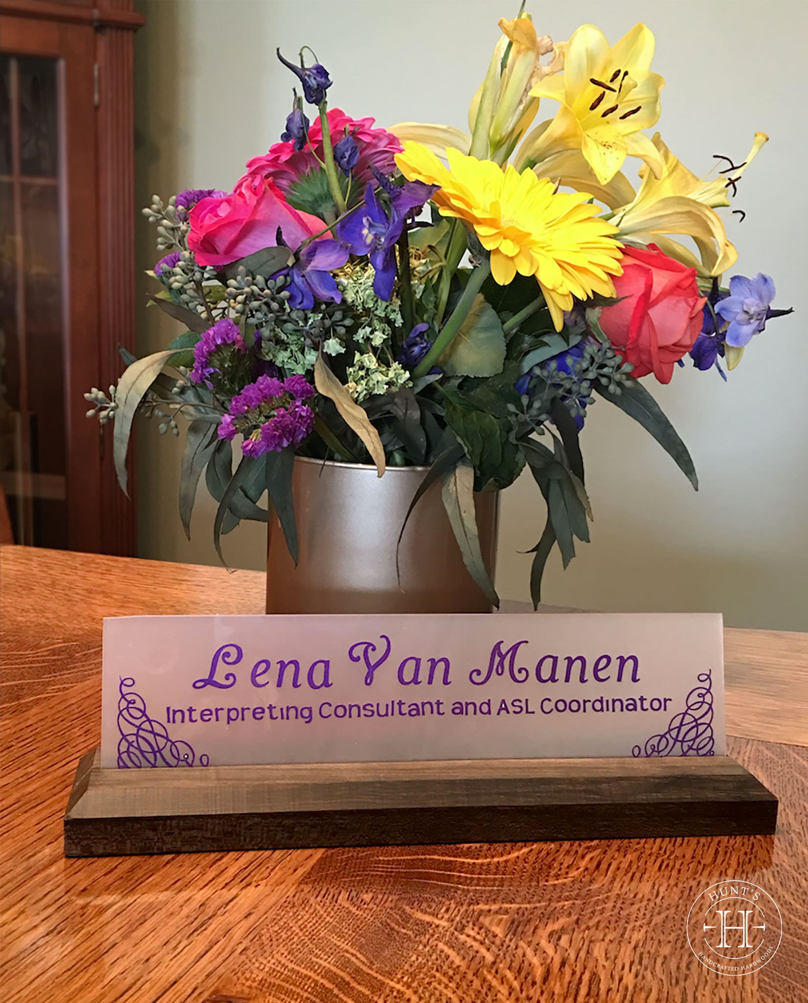 Desk Nameplate, Office Name Plate, Business or Personal Motto ...