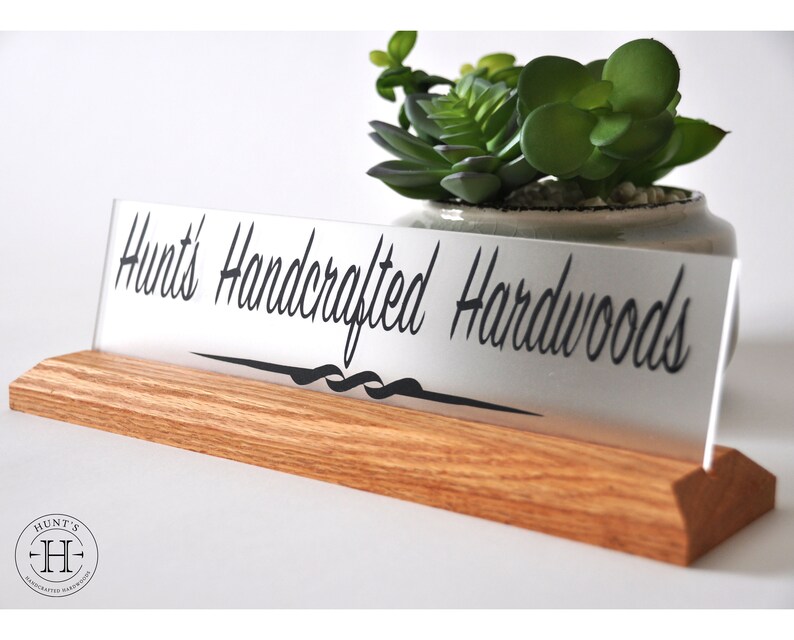 Placa de nombre moderno para la oficina Nombre de escritorio - Etsy México