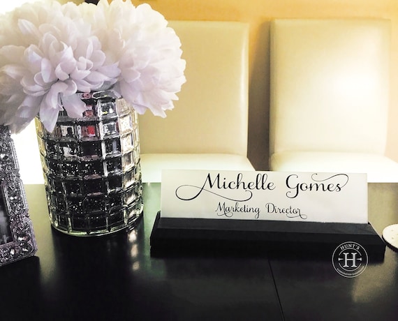 Personalized Name Sign Name Tag for Office Desk Decor Modern | Etsy