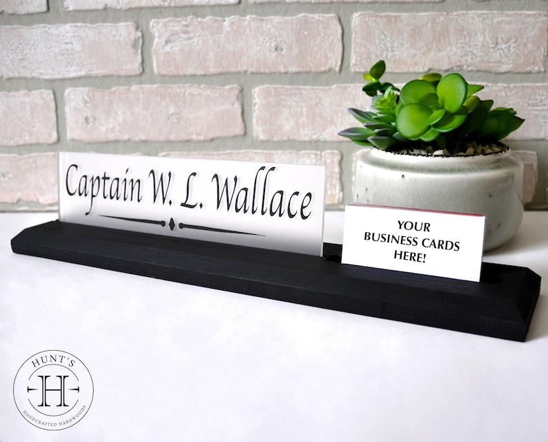 Personalized Name Plate Card Holder Custom Desk Name Plate With ...