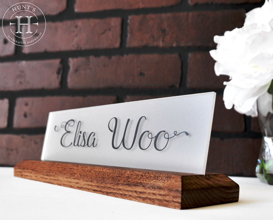 Unique Name Tag Name Plate for Office Desk Name Badge Teacher Nameplate ...